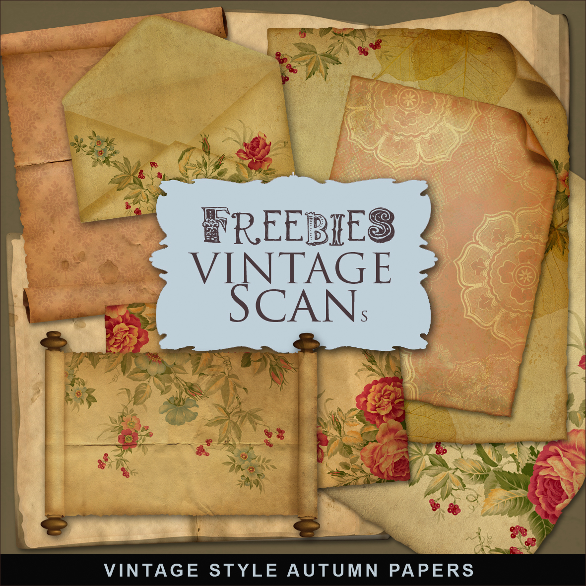 Freebies Kit of Vintage Style Papers:Far Far Hill - Free database of ...