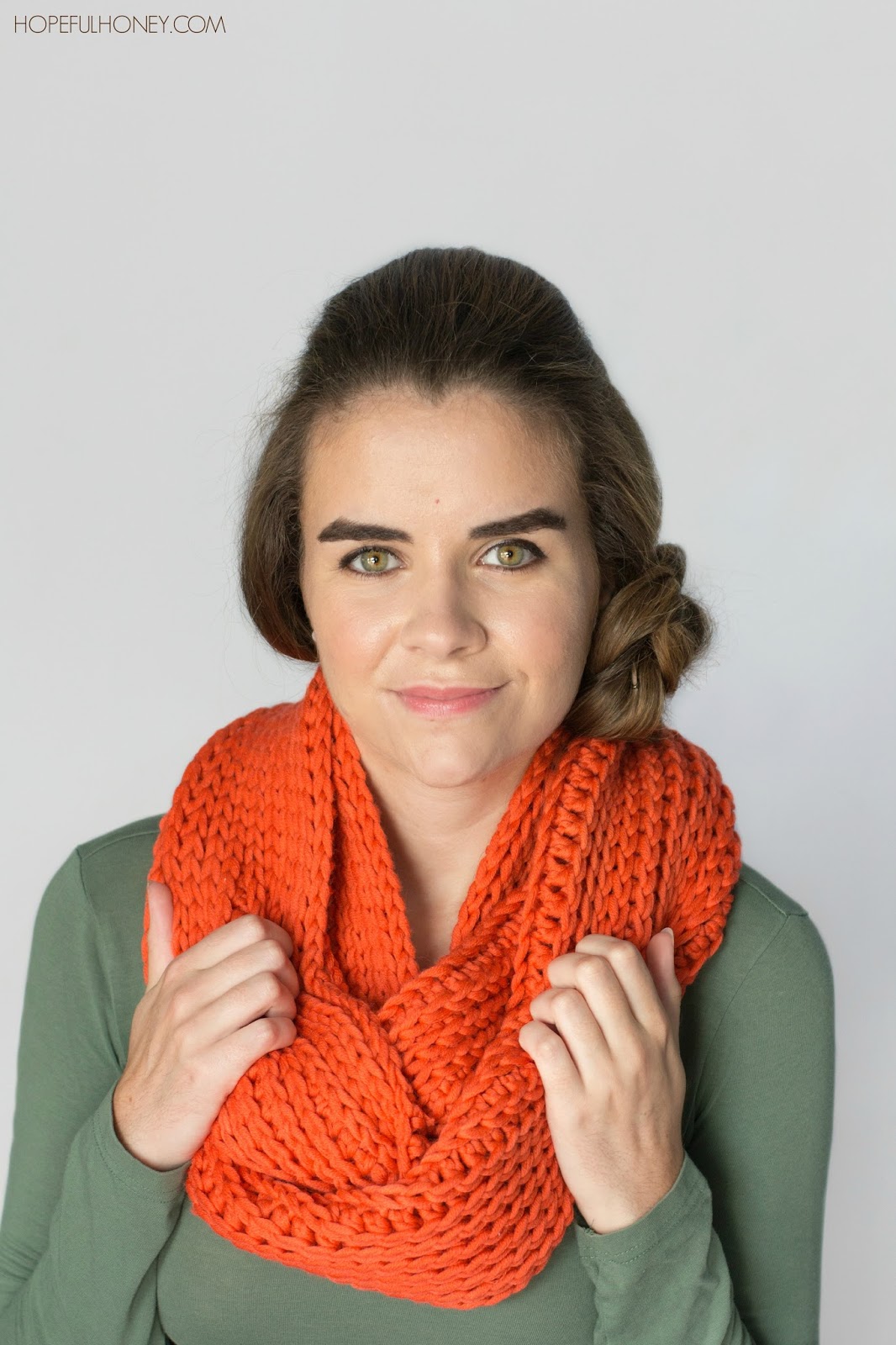 Ribbed Chunky Infinity Scarf - Free Crochet Pattern - Hopeful Honey