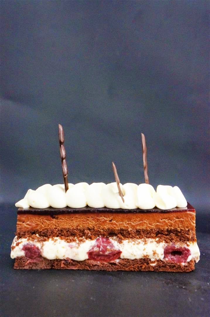 Flourless Black Forest Entremet | Cakelets & Doilies