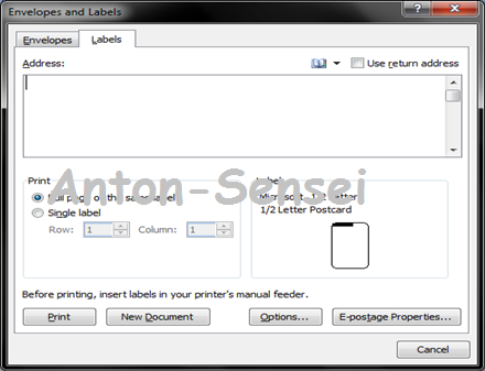 Membuat Label pada Ms. Word Anton-Sensei IT Solution and Share Knowledge