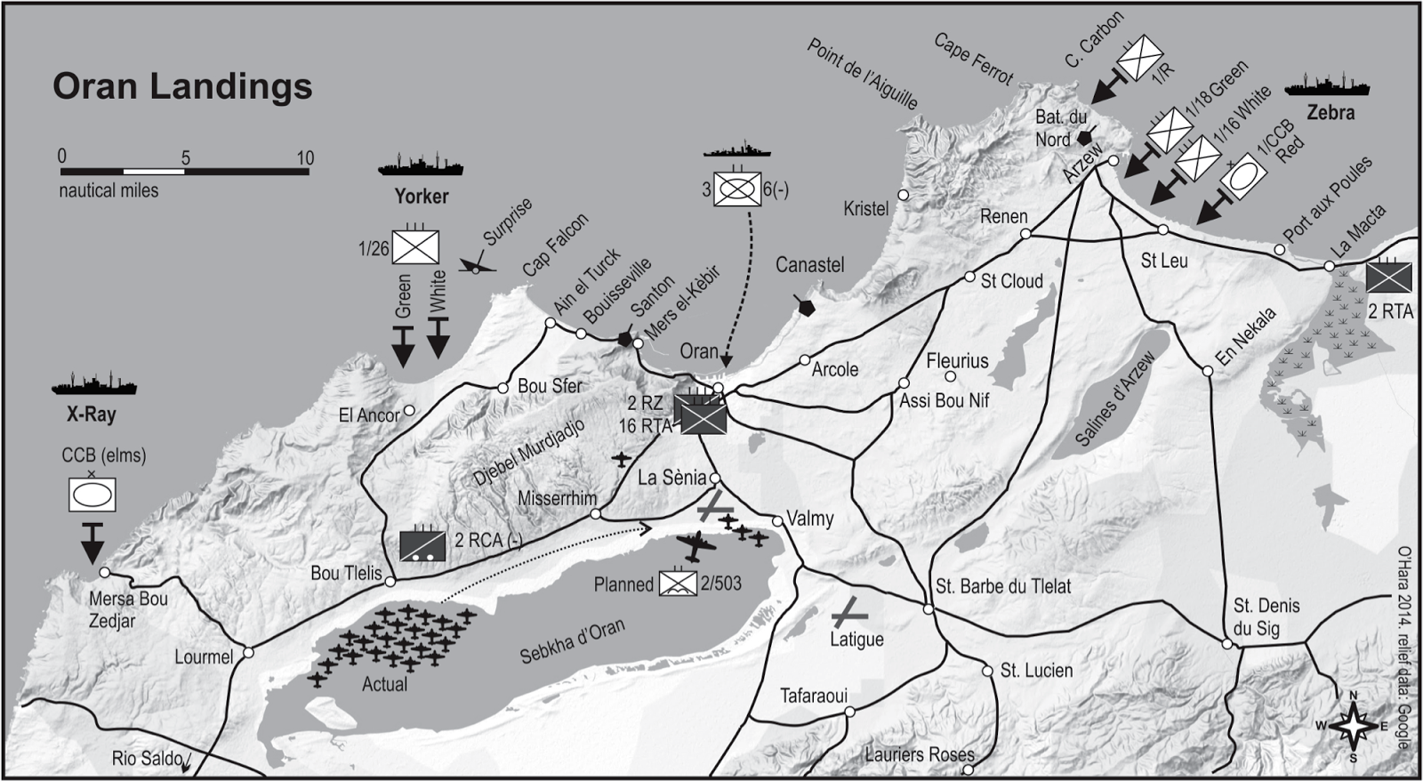 Operation Torch Map