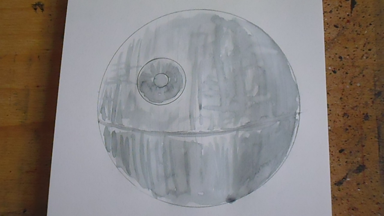 Wayne Tully Horror Art: How To Draw A Death Star From Star Wars