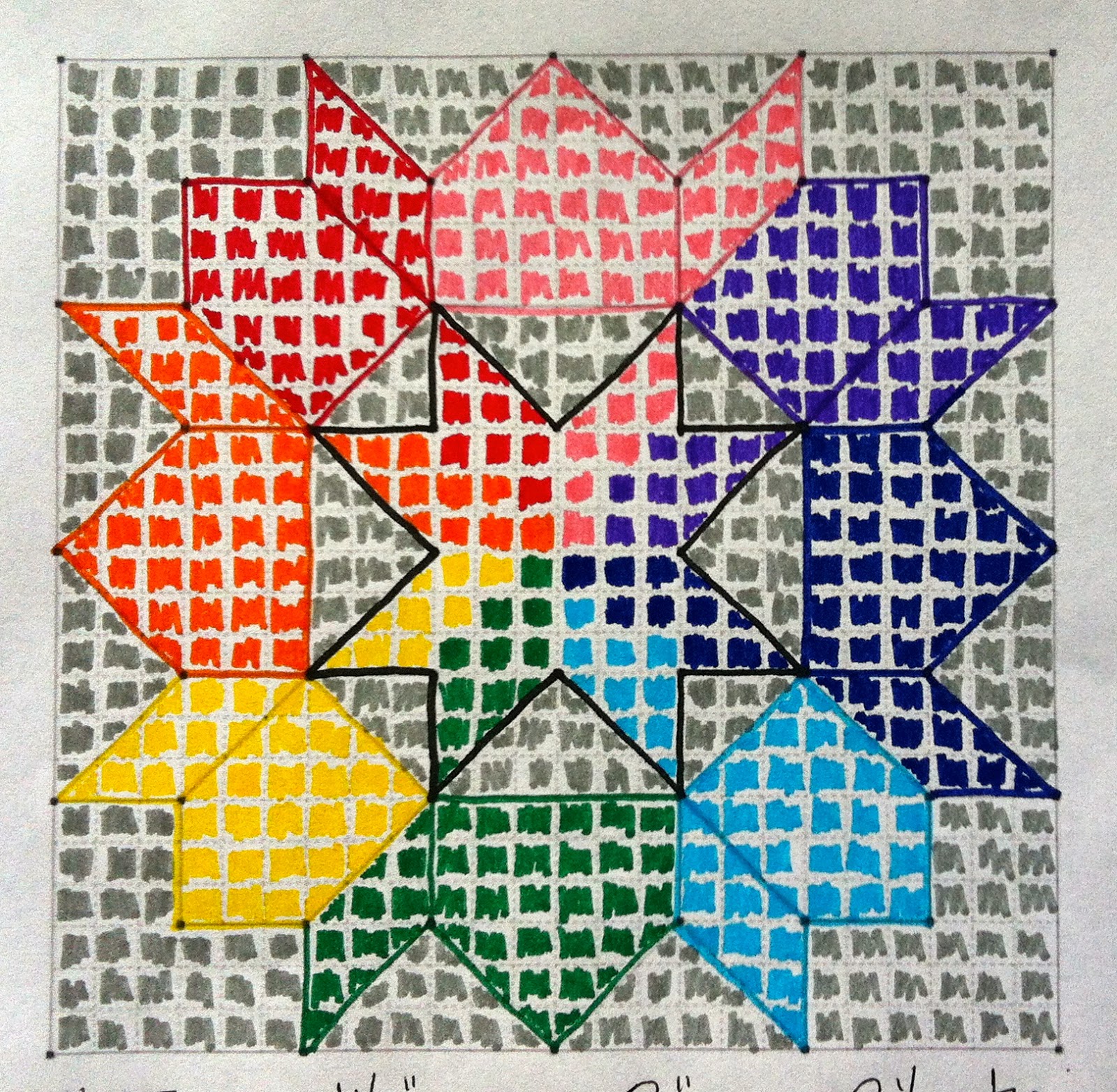 purple poppy quilts: Scrappy Spectrum Swoon