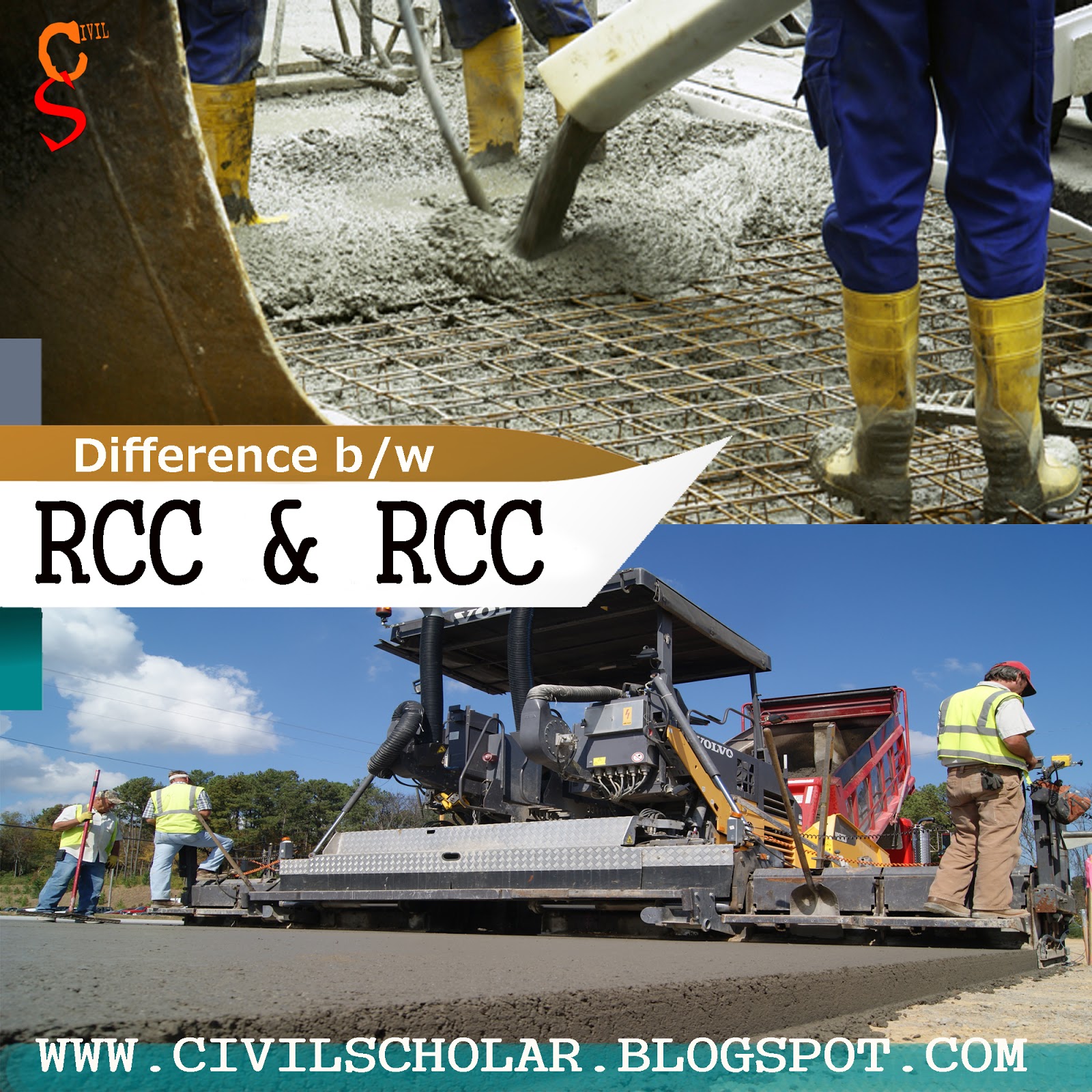 Difference between RCC (Reinforced Cement Concrete) and RCC (Roller ...