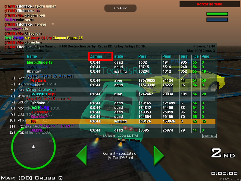 Scoreboard'da Oynanış Süresi - Multi Theft Auto