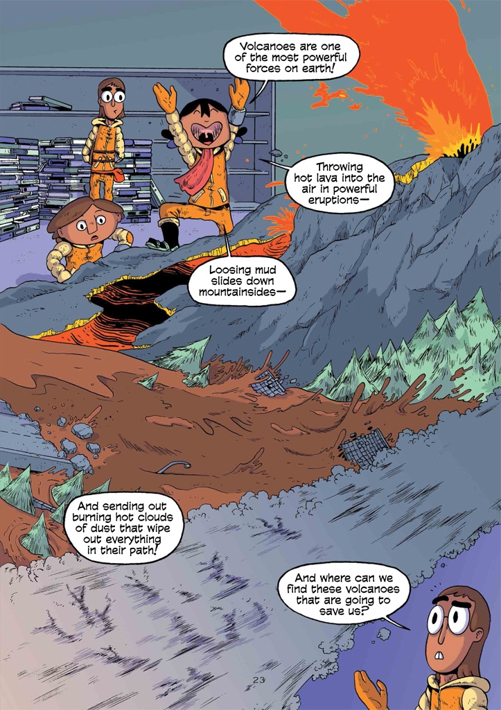 Science Comics: Volcanoes - Fire and Life by Jon Chad, 128 pp, RL 3