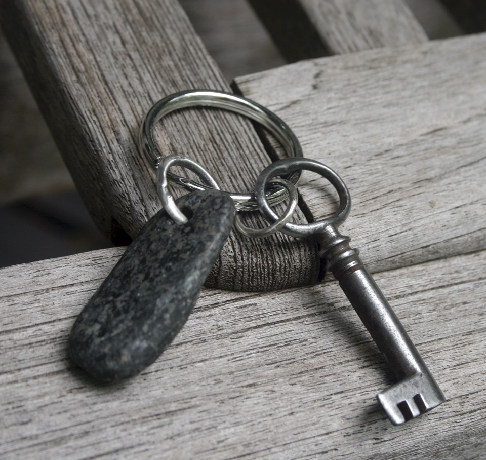 Seaglass and Beach Stone Key Rings | SToNZ