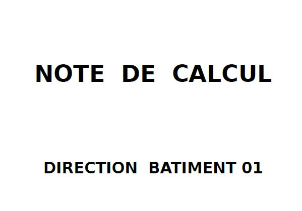 Note de calcul bâtiment - Bouquin