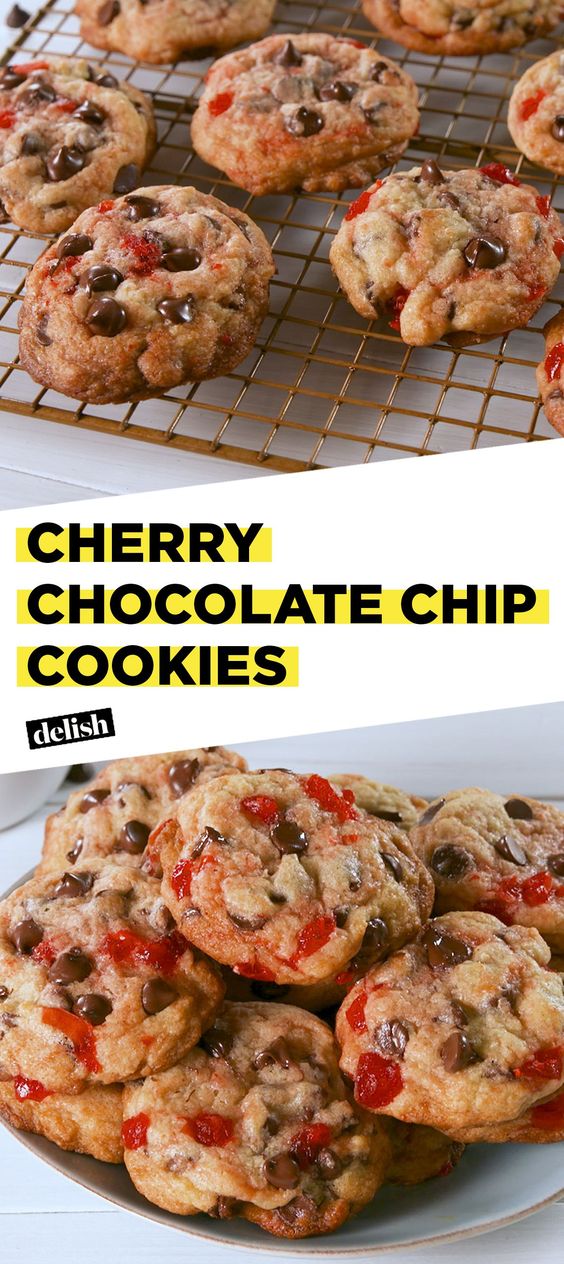 Cherry Chocolate Chip Cookies - Healthy Food Ideas