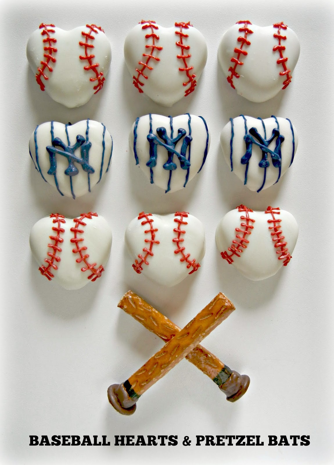 Sugar Swings! Serve Some: Heart Shaped Baseballs & Pretzel Bats