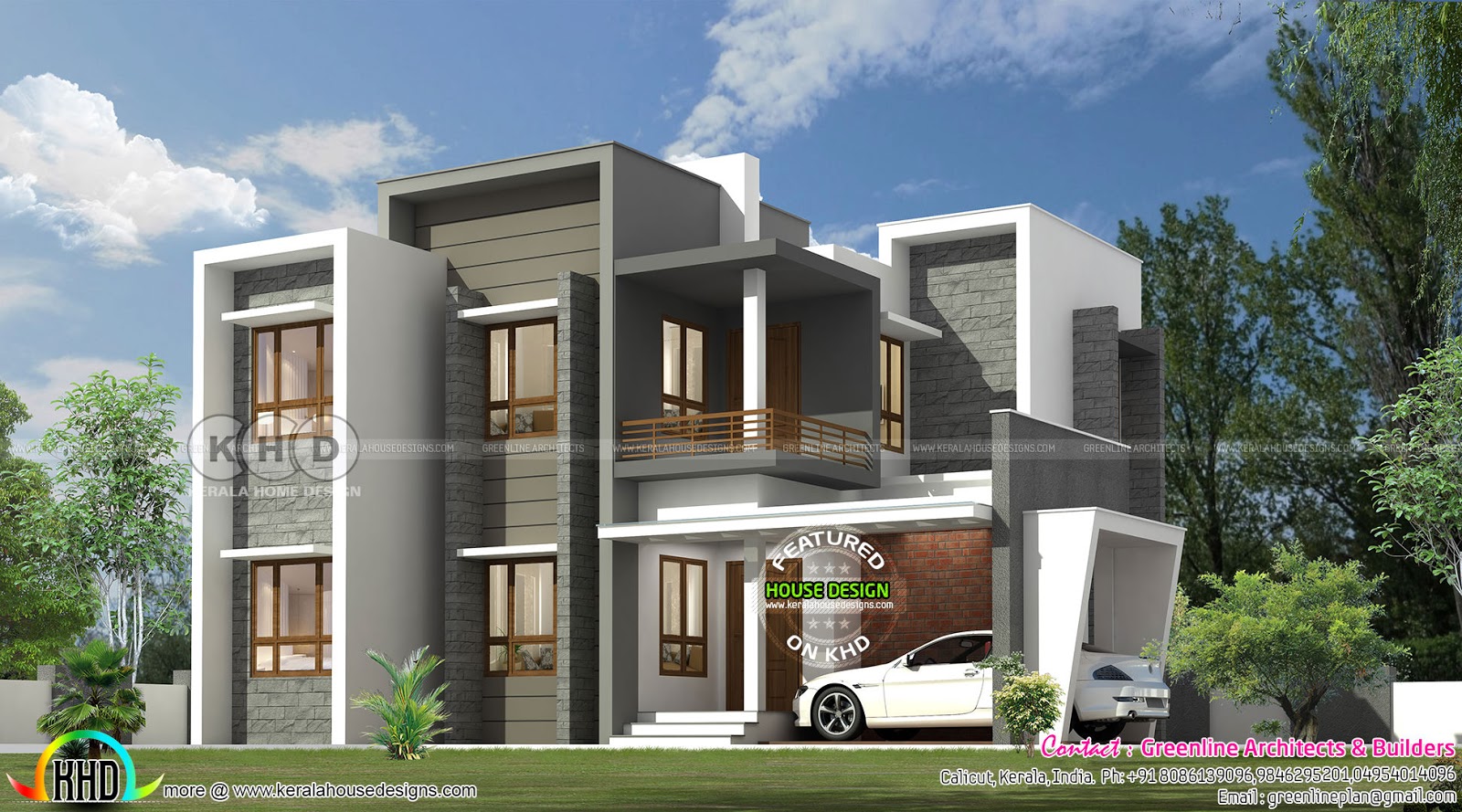 1990 sq-ft contemporary residence - Kerala Home Design and Floor Plans ...