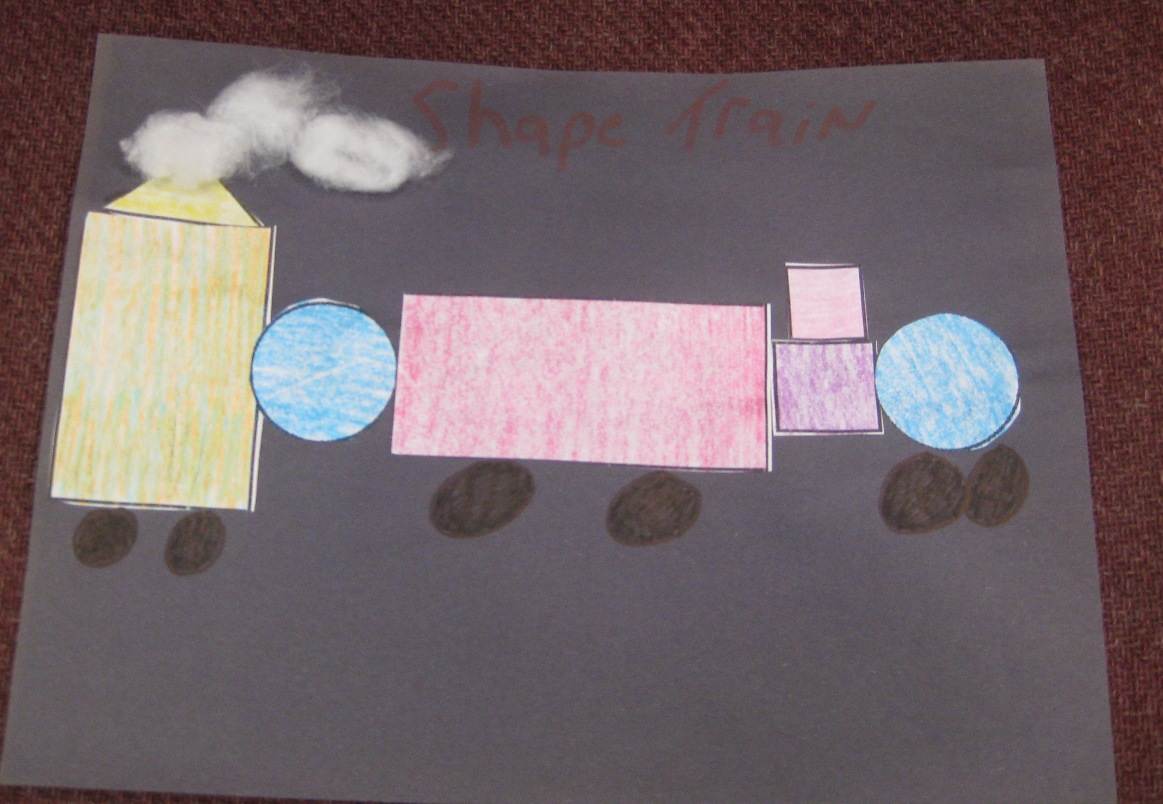 Preschool Storytime Crafts: Shape Trains