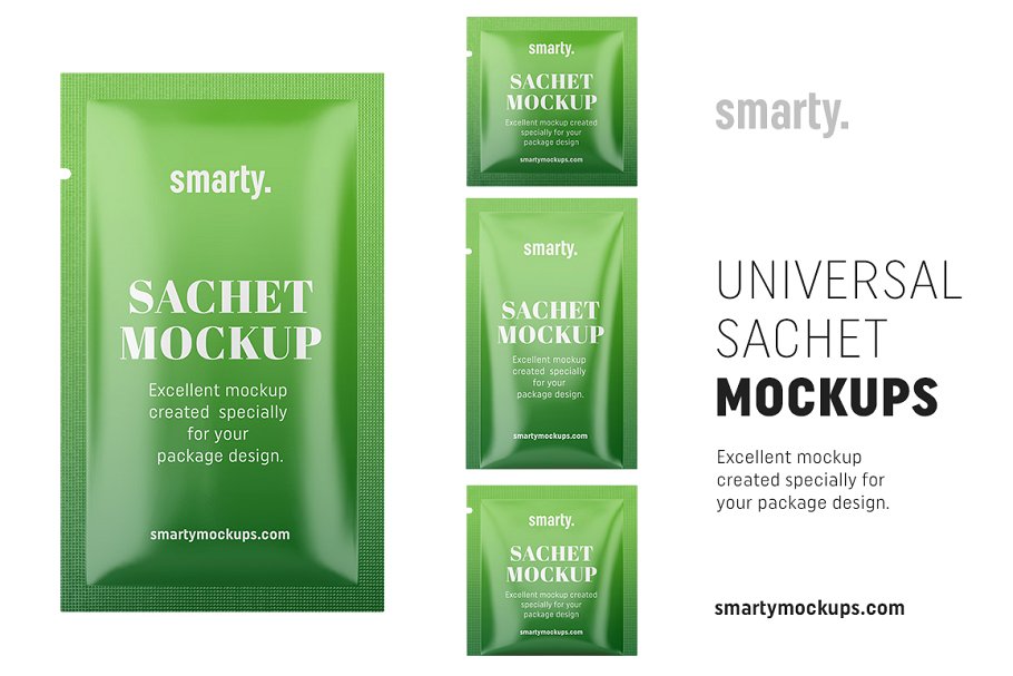 200+ Best Sachet Mockup Templates | Free & Premium