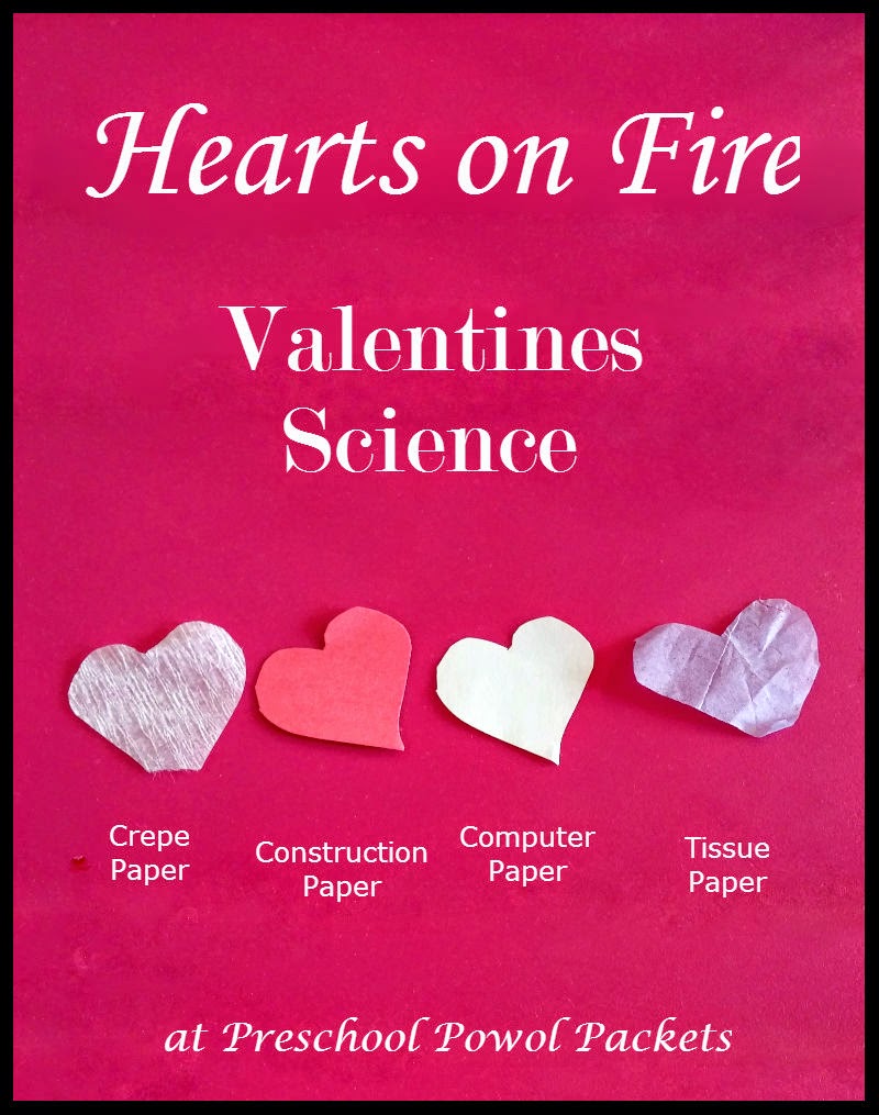 Hearts on Fire Valentines Science Experiment | Preschool Powol Packets