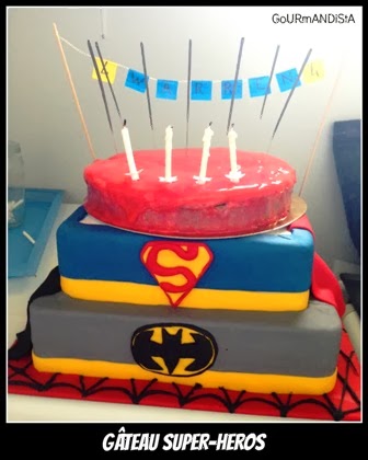 Gâteau SUPER-HEROS pour un "Super-filleul"