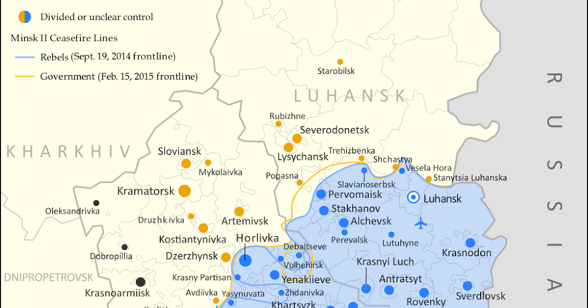 Ukraine War Control Map & Report: June 2016 - Political Geography Now
