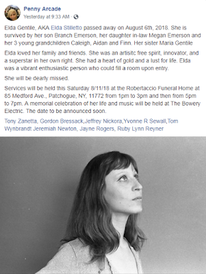 Elda Gentile of the Stilettos Dies at 68 - THE WORLD IN THE SUBJECT