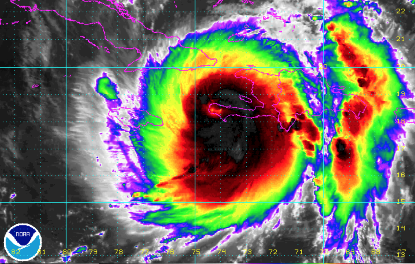 MSE Creative Consulting Blog: Hurricane Matthew: Eye Over Haiti at 8am CDT