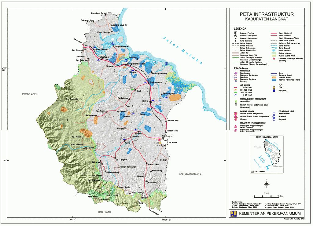 Peta Kota: Peta Kabupaten Langkat