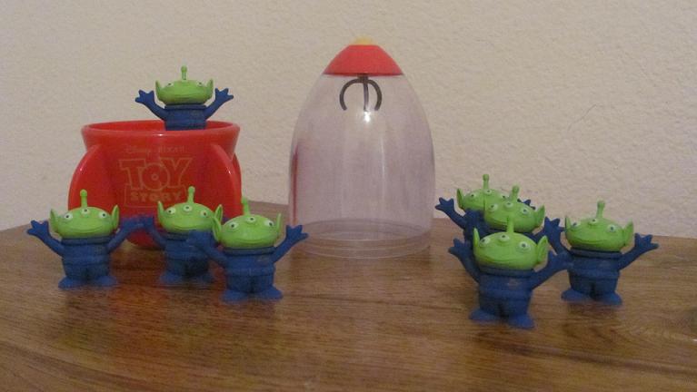 Valerie Now: Toy Story Space Alien Eraser Rocket Set