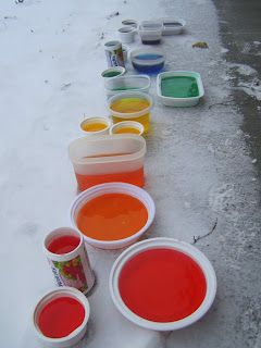 Mommy's Making a Mess: Colored Ice Blocks