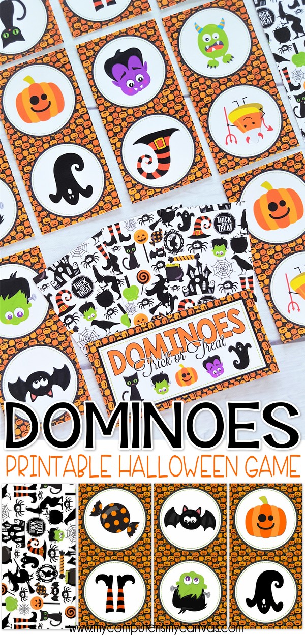 Printable Halloween Games: DOMINOES & MEMORY! - My Computer is My Canvas