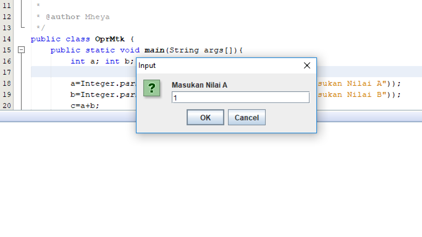 Contoh Program Oop Sederhana Input Output Dengan Joptionpane Ibnu Iqbals