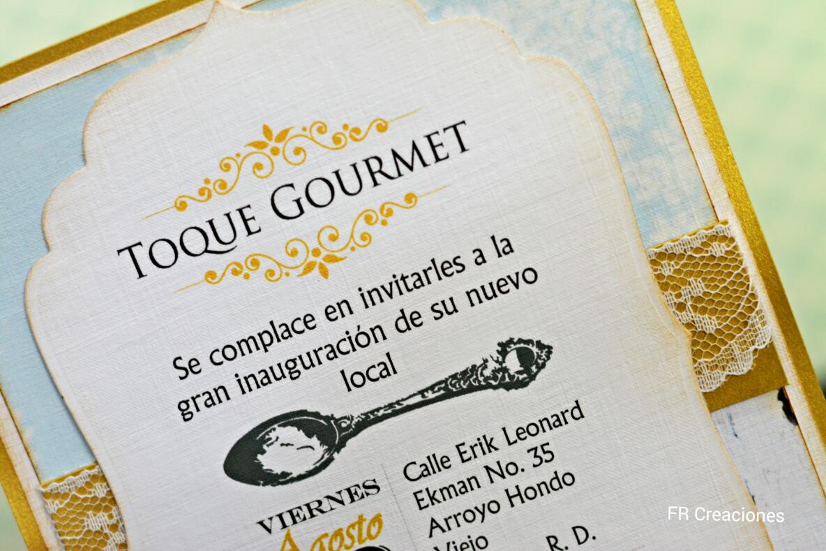 Fr Creaciones Invitación Inauguración Nuevo Local De Toque Gourmet