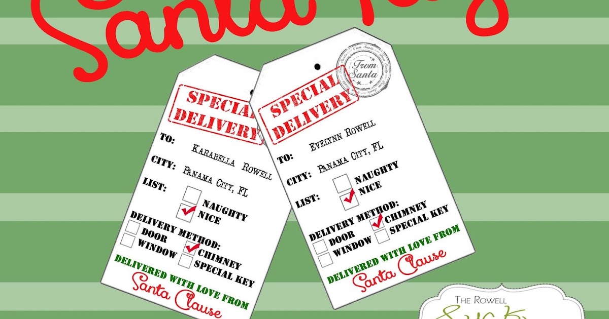 Lucky7s Studio: Santa Tag Freebies