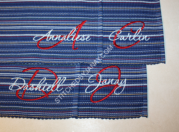 Stitched By Janay: Monogrammed Placemats!