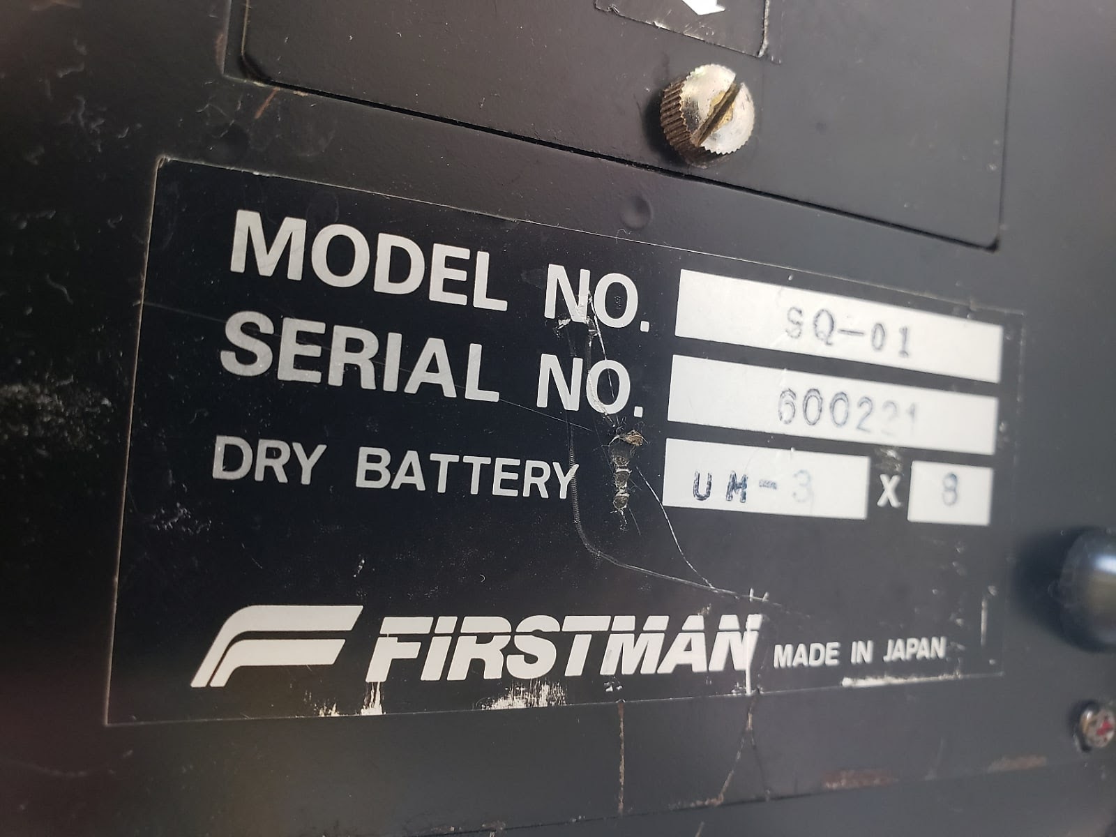 MATRIXSYNTH: Firstman SQ-01 SN 600221