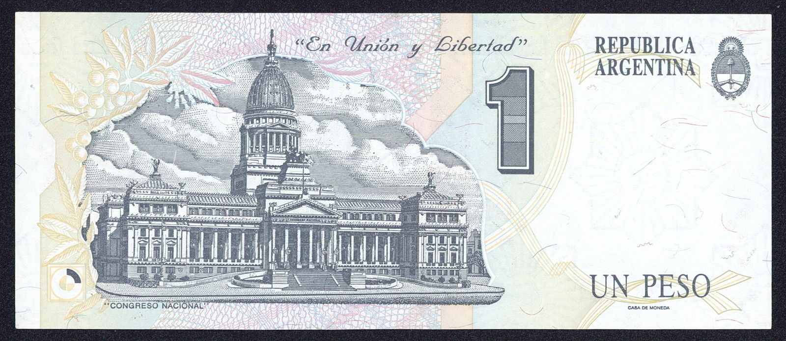 Argentina 1 Peso Convertible banknote 1992 Carlos Pellegrini|World ...