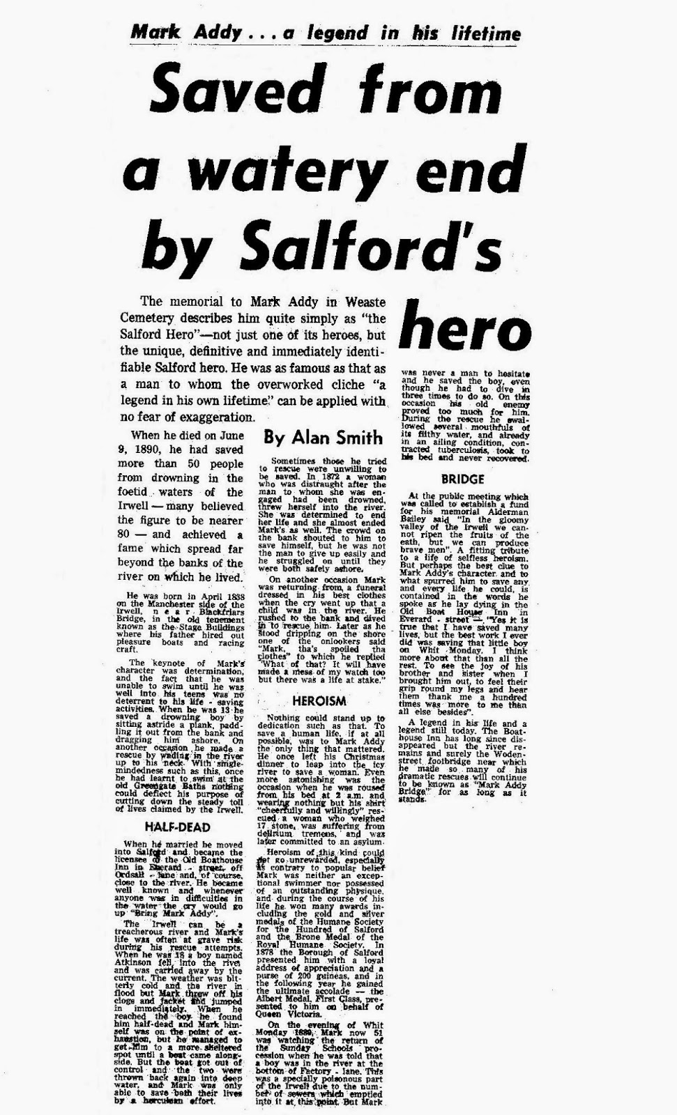 Salford History: Mark Addy: a tribute
