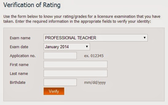 January 2014 LET passers registration, verification of ratings and ...
