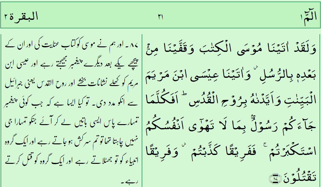 aTOP3.blogspot.com: Sorat Al Bakra Ayat No.87 With Urdu Translation