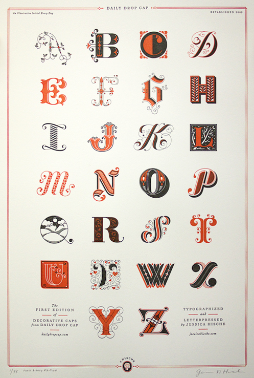 my mama's table: daily drop cap poster by jessica hische