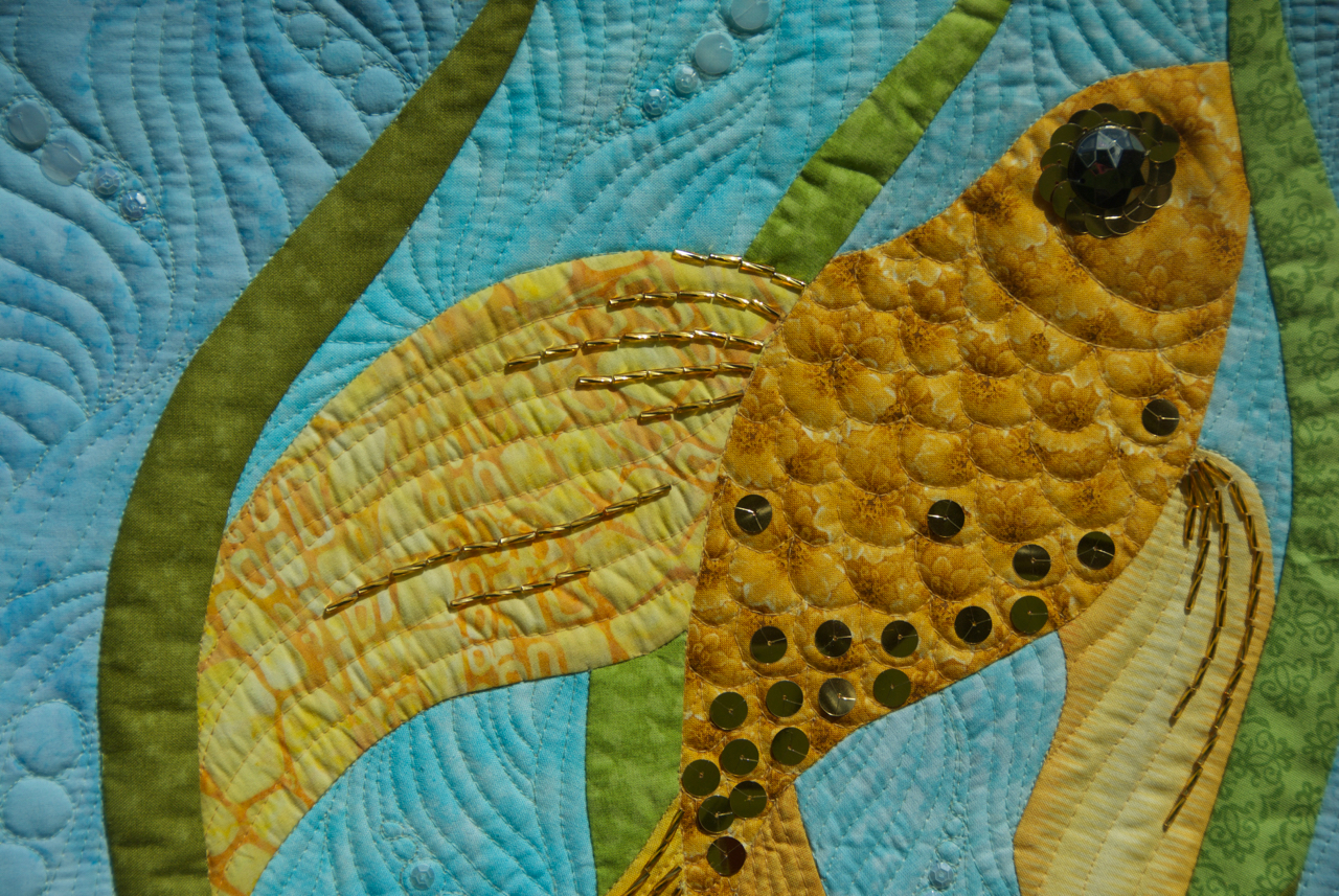 Quilt Art by Lena Pugachova: Goldfish