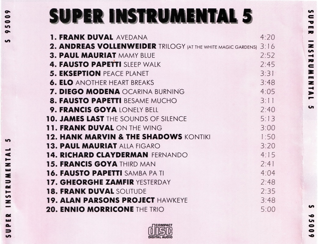 Chia sẻ nhạc Lossless & Lossy: Super Instrumental - Vol 5 [FLAC + CUE ...