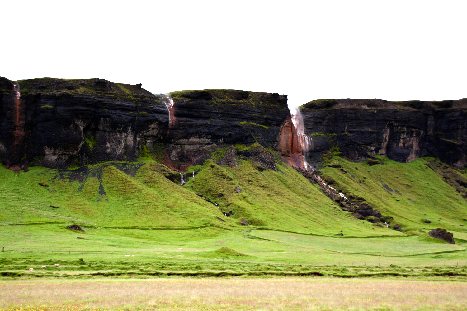 Trans Pond: Waterfalls going up