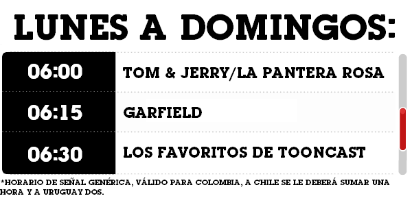 TOONCAST ALL STARS: PROGRAMACIÓN