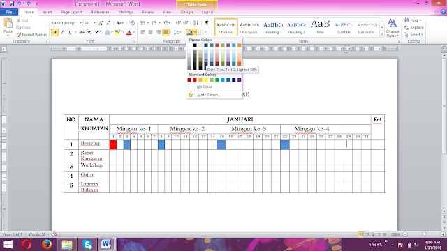 J E J A K: Membuat Schedule Time Bulanan Sederhana
