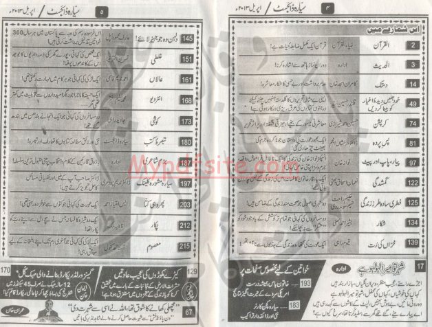 Sayara Digest April 2013 | Free Urdu Books Downloading, Islamic Books ...