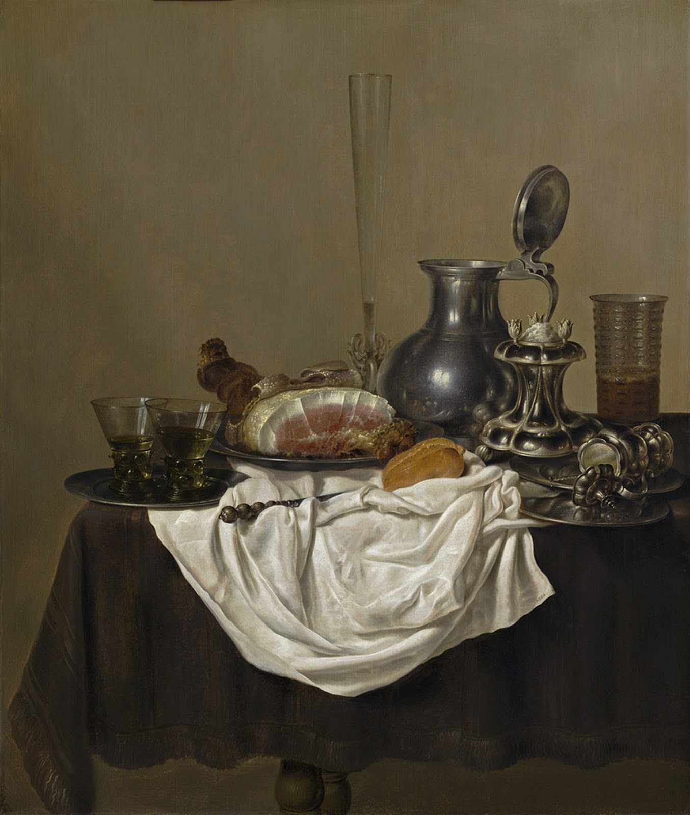 Enjoy some Damn Fine Art : Gerret Willemsz Heda. Still Life with Ham ...