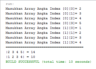 Penjumlahan Matrik Pada Pemrograman Java Menggunakan Metode Array ~ Teknik (infor)Matematika