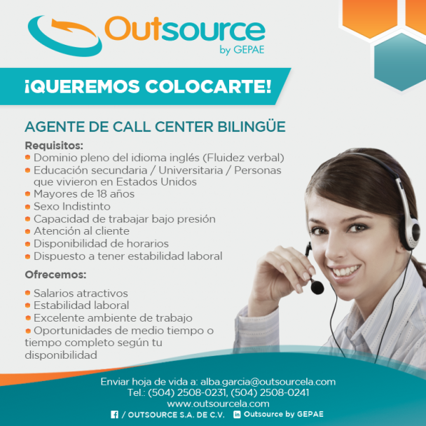 Agente de Call Center Bilingue - San Pedro Sula