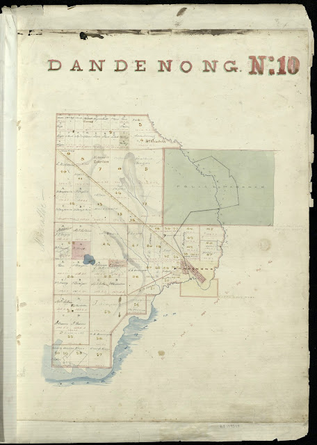 Old Dandenong: Map of Dandenong between 1854 and 1863