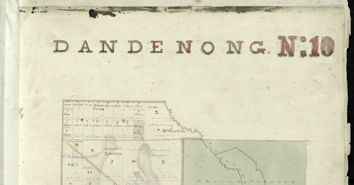 Old Dandenong: Map of Dandenong between 1854 and 1863