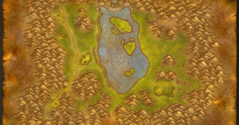 Vanilla WoW Loch Modan Geography.