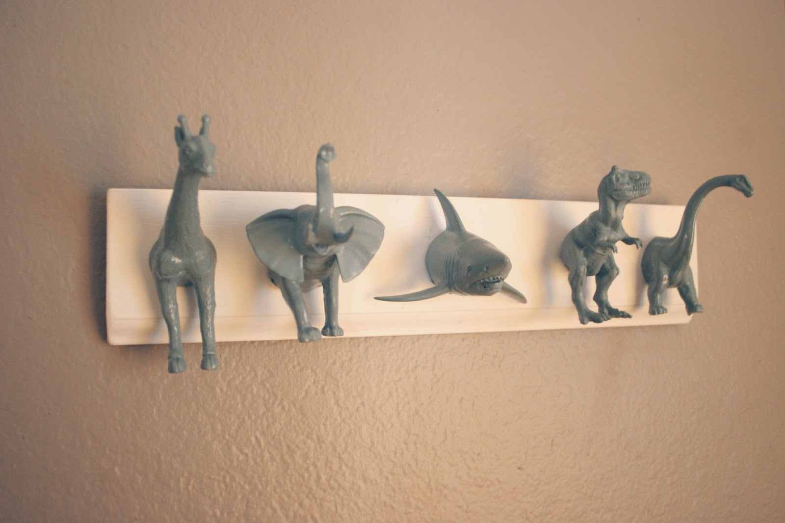 Just A Darling Life: DIY Toy Animal Key Rack