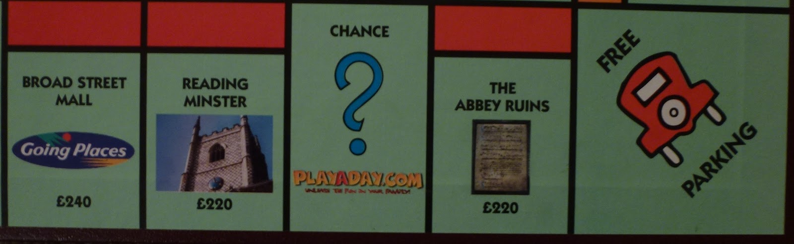 44forty: Number 8: Cycle the Reading Monopoly Board (with Claire)